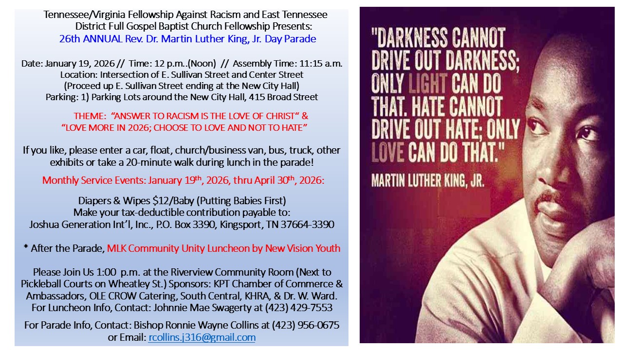 Martin Luther King, Jr. Day Parade 2026 – Kingsport, TN